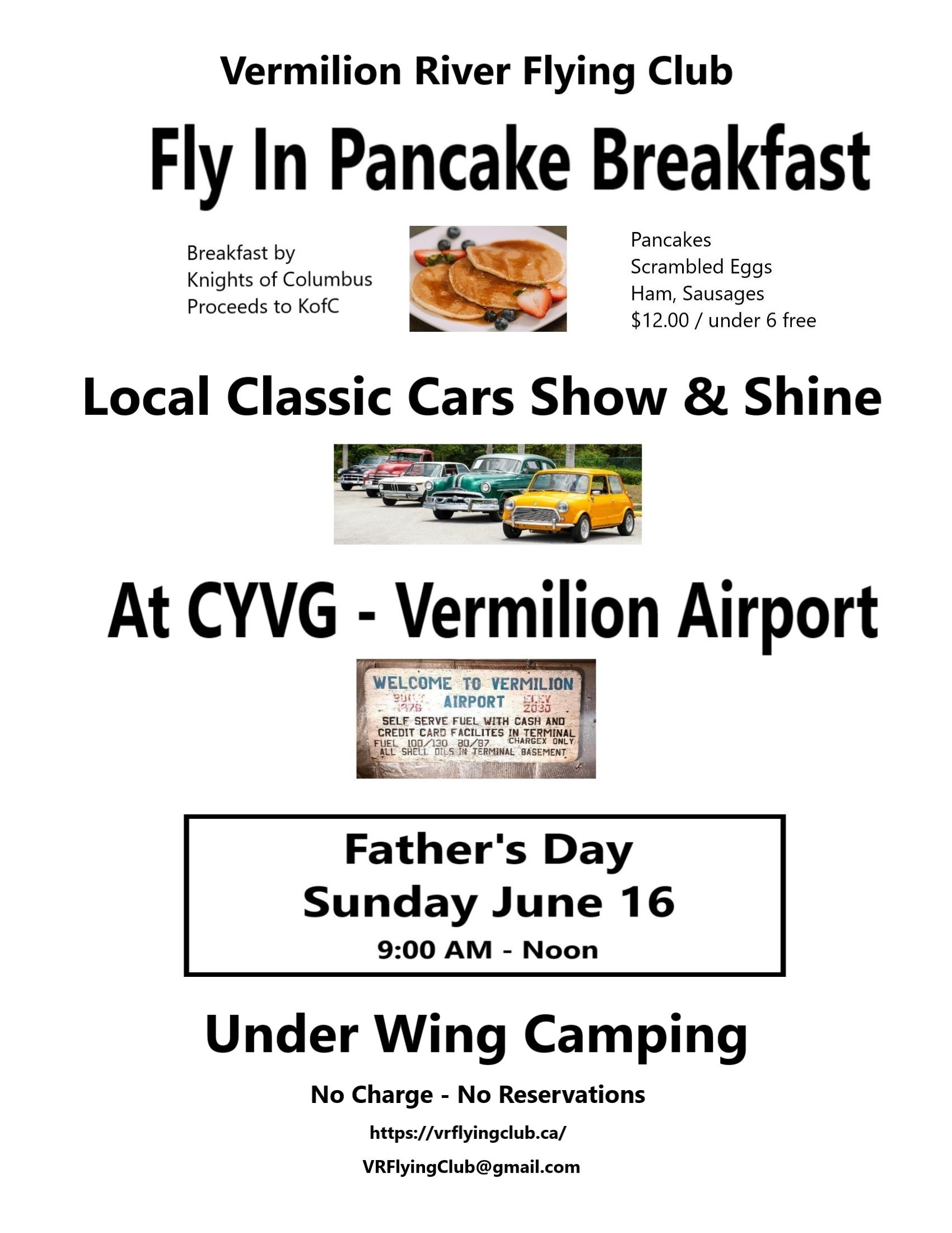Fly-In Pancake Breakfast – Fly YVG